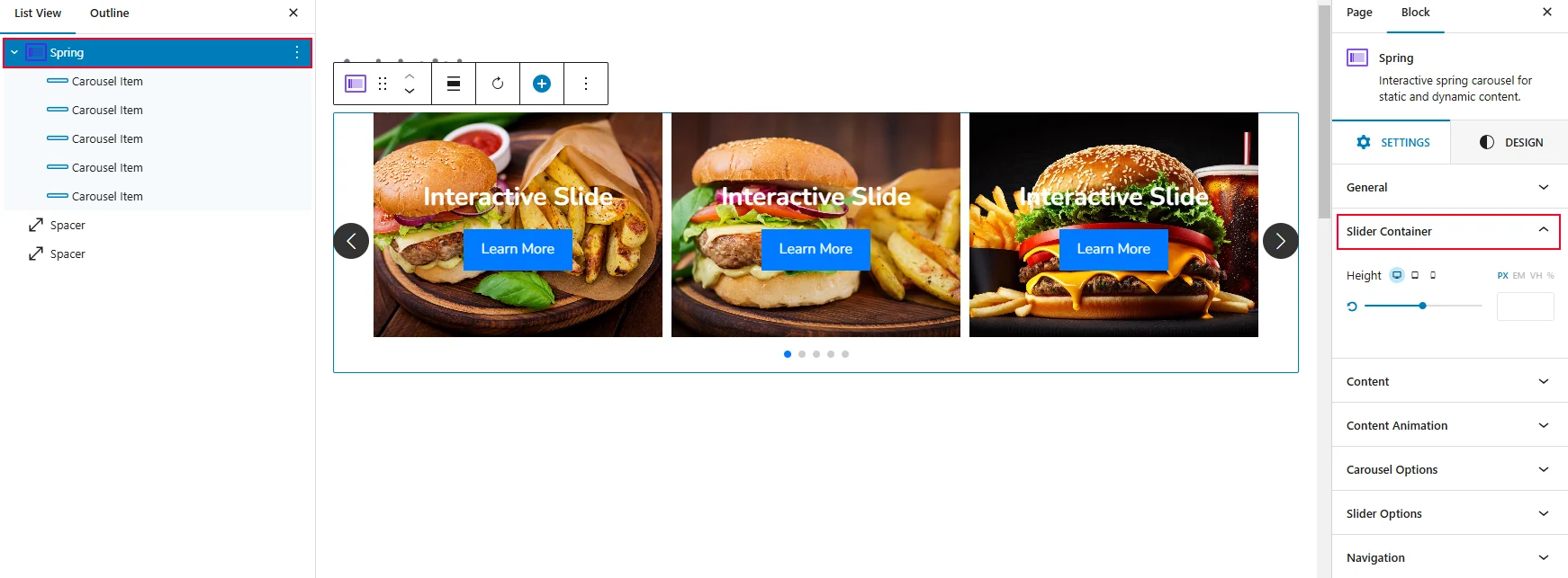 Slider Container - GutSlider