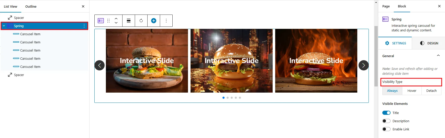 Visibility Type - GutSlider