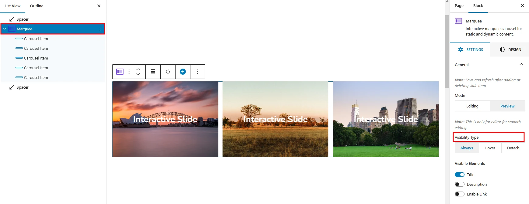 Visibility Type - GutSlider