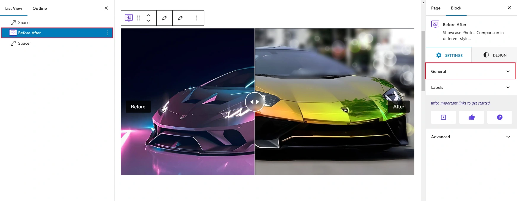 General Settings - GutSlider