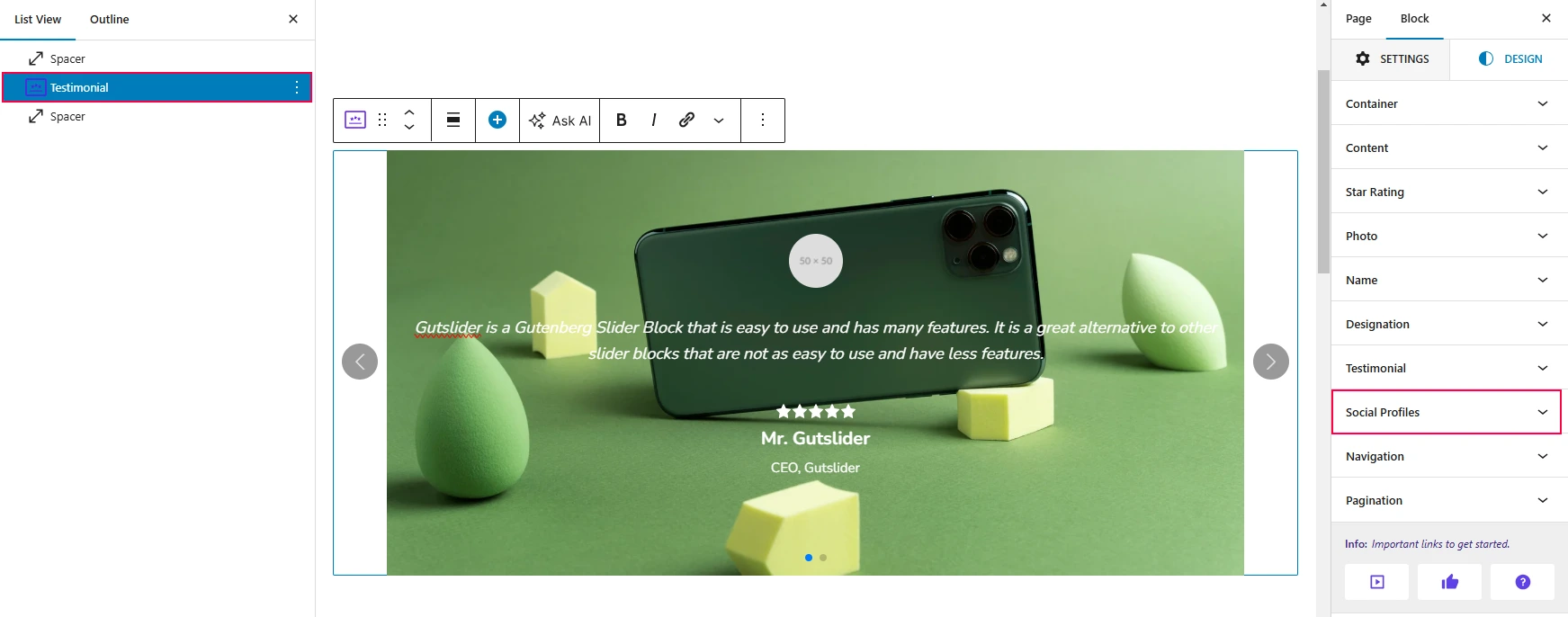 Style: Social Profiles - GutSlider