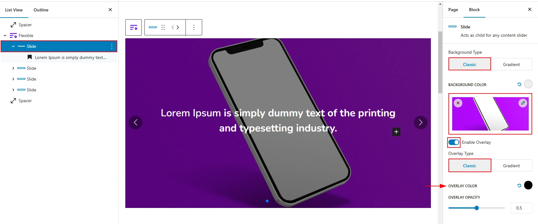 Add Slide Background - GutSlider
